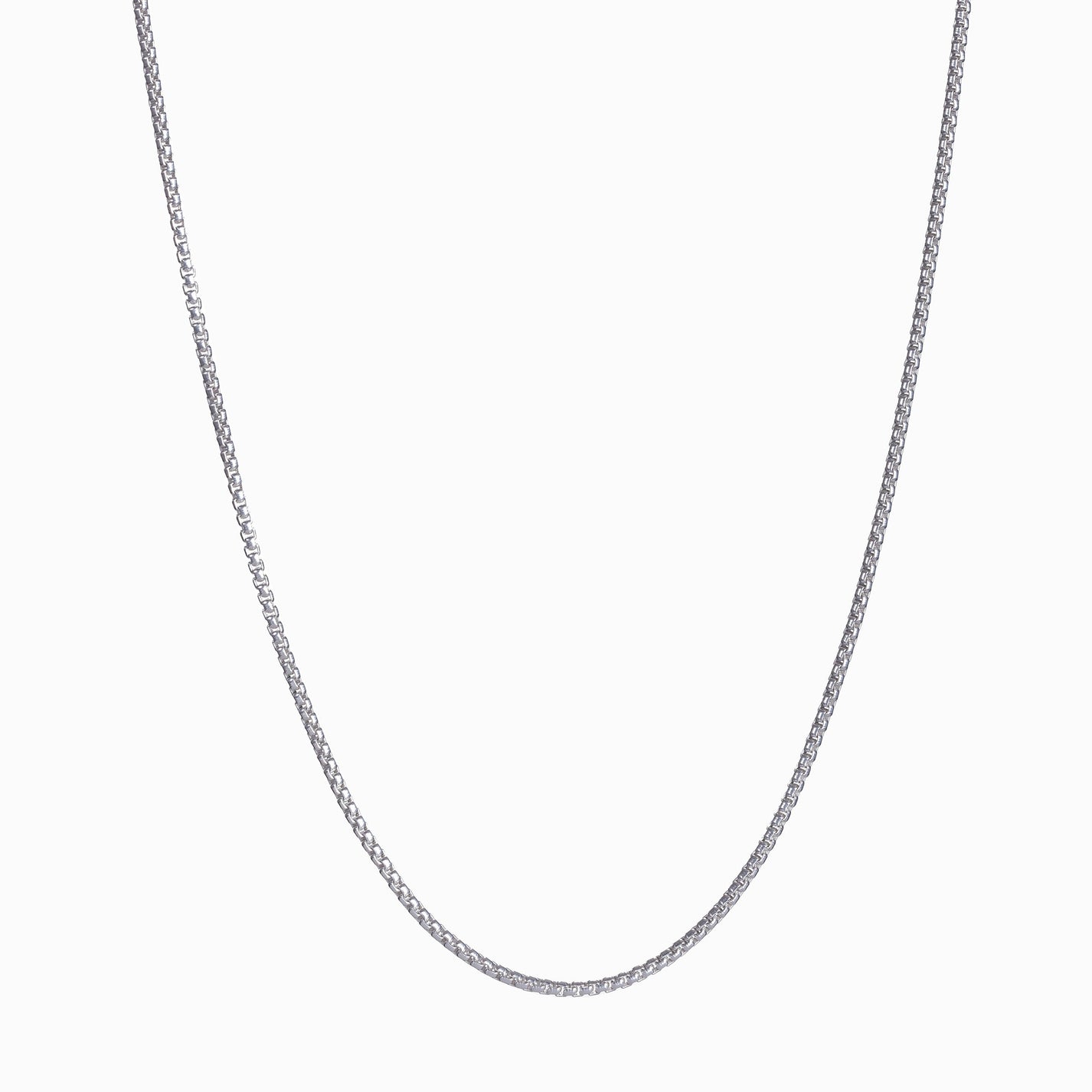 Rounded Box Chain - Silver Jewellery – Daylord